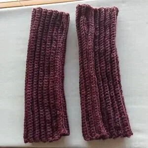 Hand Crafted | Accessories | Claret Crochet Arm Warmers Osfa Fingerless ...